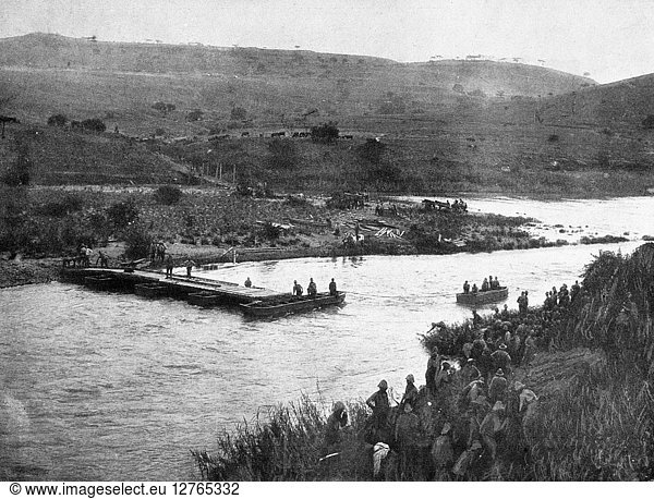 BOER WAR: PONTOON BRIDGE. British soldiers constructing a pontoon ... BOER WAR: PONTOON BRIDGE. British soldiers constructing a pontoon ...